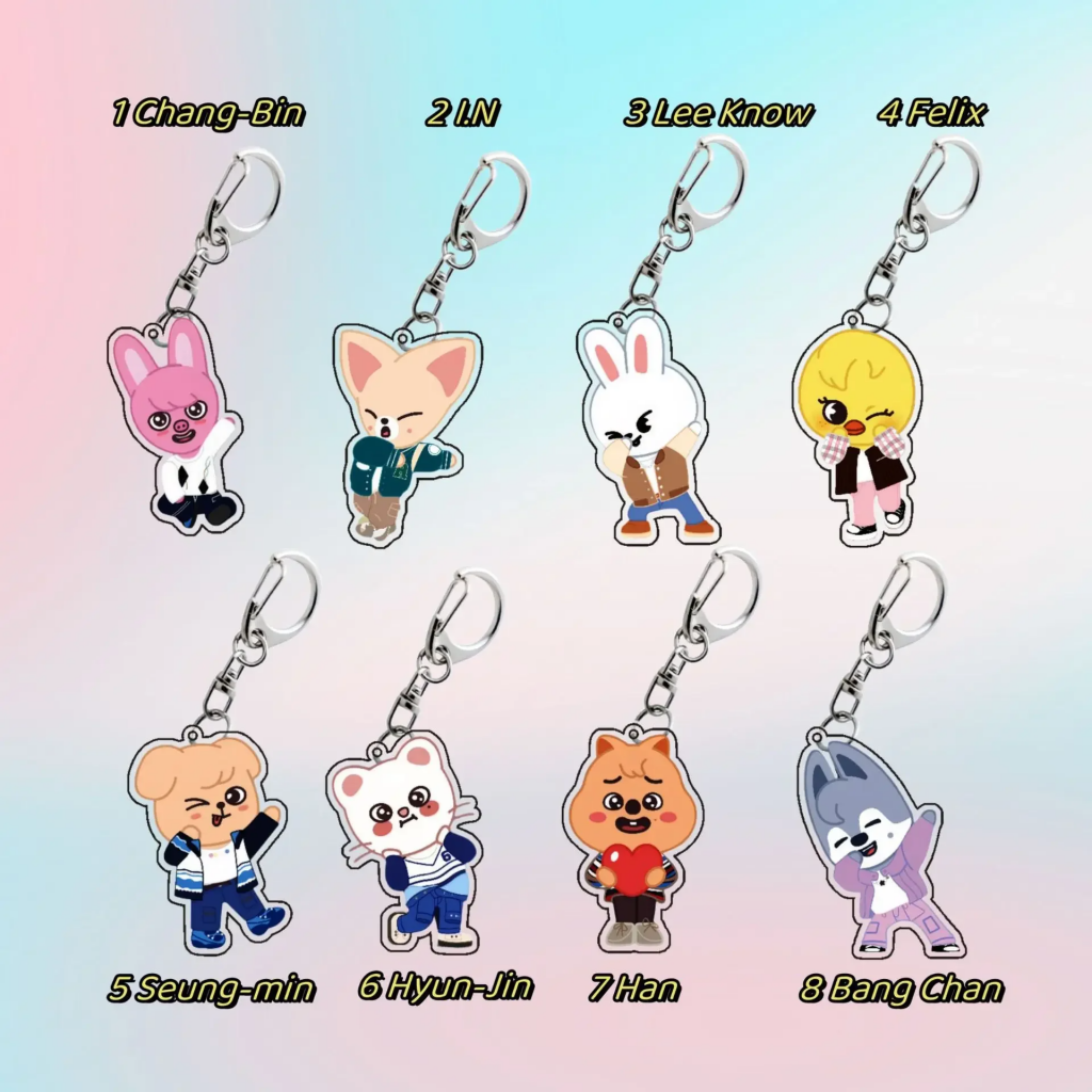 Stray Kids Keychains Felix Bang Chan Hwang Hyun Jin Chang-Bin Stray ...